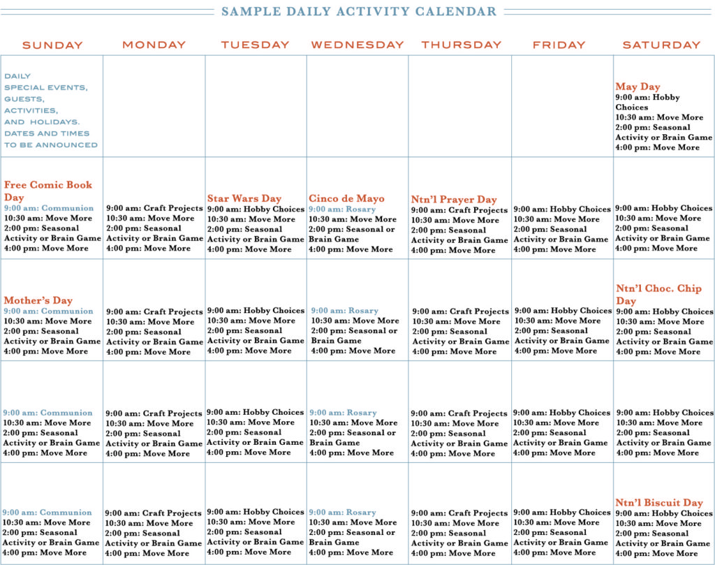 Residence Amenities & Activities